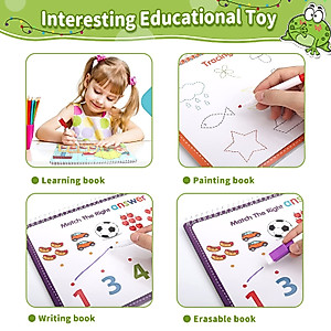Adonafy Preschool Toddler Learning Toys for 3 4 5 6 Year Olds, Montessori Toys Busy Book with 18 Themes, Kids Learning Resources Education Toys, Sensory Toys for Autistic Children, Boys & Girls Gift