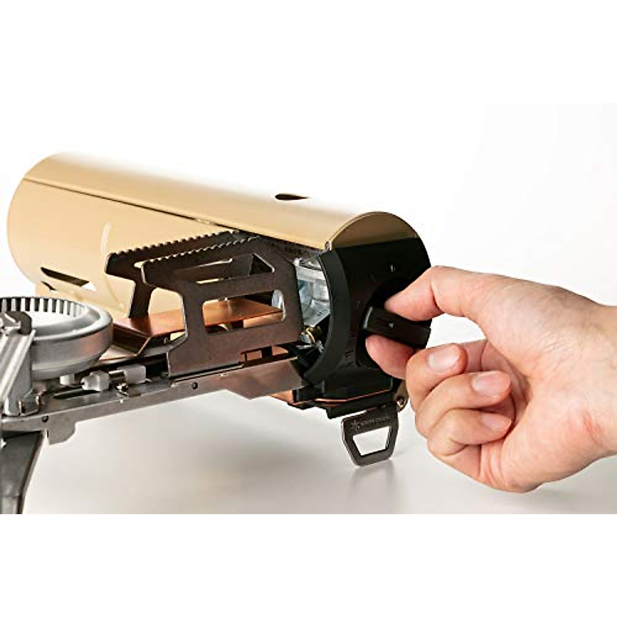 Snow Peak's Home & Camp Burner, Khaki, GS-600KH-US, Designed in Japan, Lifetime Product Guarantee, Lightweight and Compact for Camping, Stable Base for Cooking, One Size