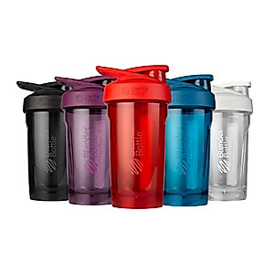 BlenderBottle Strada Shaker Cup Perfect for Protein Shakes and Pre Workout, 24-Ounce, White