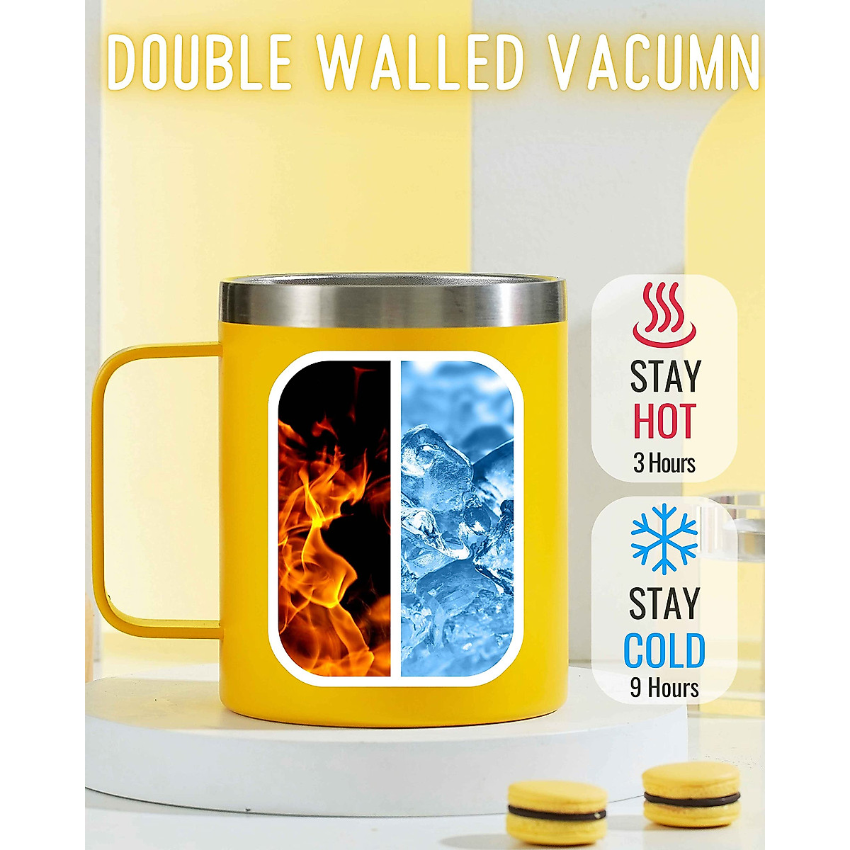 Onebttl Sunflower Gifts for Sunflower Lovers, 12oz Insulated Stainless Steel Coffee Mug with Lids, Best Sunflower Gifts for Best Friend, Christmas, Birthday