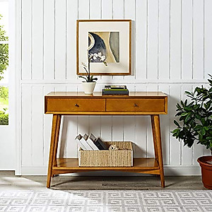 Crosley Furniture Landon Sofa Console Table with Drawers and Shelf for Hall, Entryway, or Living Room, Acorn