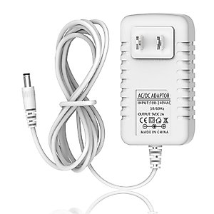 BOEEA 5V Power Cord Replacement for Graco Duetsoothe Swing, Charger for Simple Sway and Nova Baby Swing, 6.6 Ft Charging Cable, White