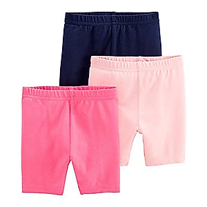 Simple Joys by Carter's Toddler Girls' Bike Shorts, Pack of 3, Pink/Navy, 3T