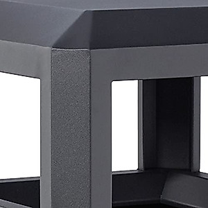 Safco Products Evos Outdoor/Indoor Trash Can with Perforated Galvanized Steel Panel, 15 Gallon, Black