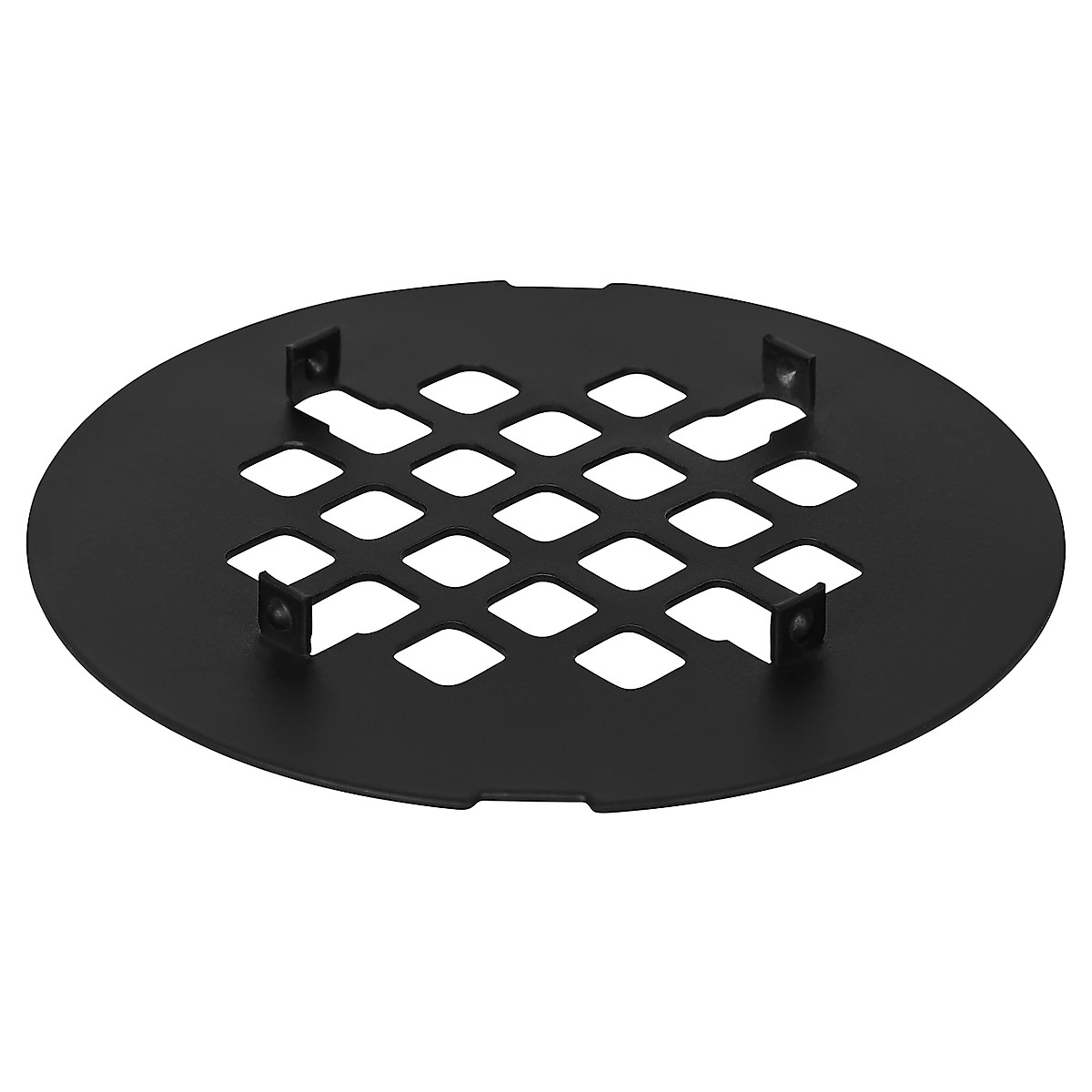 4 1/4” Snap-in Shower Drain Grate - Matte Black - Replacement Cover - VHI - Handyman Designed & Tested in America - Will Never Bend or Break
