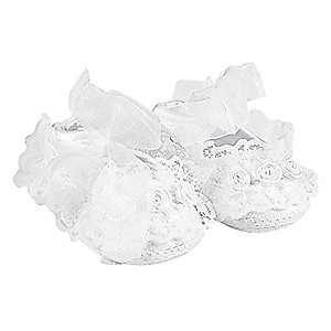 Glamulice White Baby Girl Party Dress Christening Baptism Dresses Lace Princess Bow Formal Gown 0-6 Infant Birthday Wedding Pageant Outfit Newborn Girls Church Holiday Photo Shoot Gowns Outfits 3M