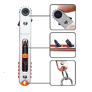 VESSEL Low-Profile Flat Plate Ratchet Screwdriver Set (TD76J (Straight Type))
