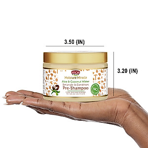 African Pride Moisture Miracle Pre-Shampoo & Leave-In Cream - Helps Minimize Hair Breakage & Provides Intense Moisture for Natural Coils & Curls, Detangles & Conditions, 12 Oz & 15 Oz