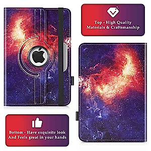 UrbanX 7"-8" Inch Universal Tablet Case, Protective Cover Stand Folio Case for Samsung Galaxy Tab A 8.0 (2017) 7 8 Inch, with 360 Degree Rotatable Kickstand, Multiple Viewing Angles and Stylus Holder