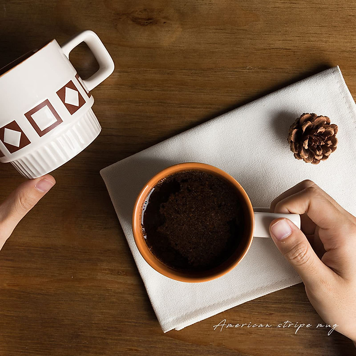 CEIERPH Ceramic Coffee Mug Tea Cup, 11 Oz, Modern Mug Coffee Cups for Espresso,Cappuccino and Latte, Mug and Cup Gifts