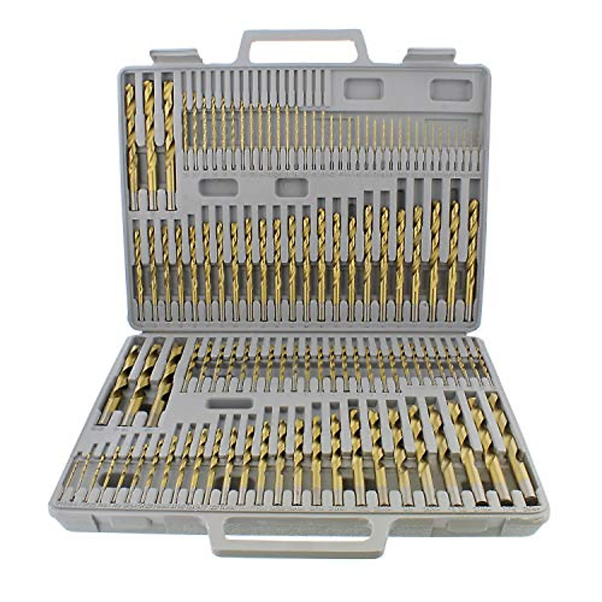 ABN Titanium Drill Bits Set Twist Drill Bit for Metal Drill Bits SAE Standard 1/16-1/2 Inch, A-Z, 1-60 Sizes - 115-Piece