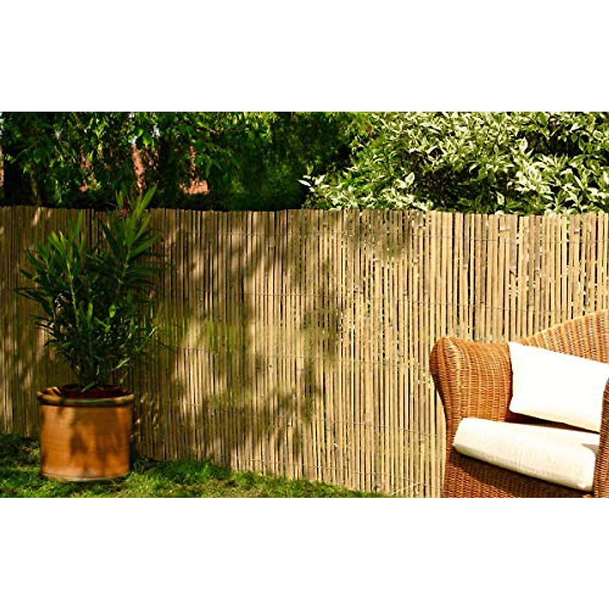 Bamboo Slat Fence, 5'H x 14'L