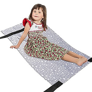 Airplane Footrest for Kids, Light Foldable Toddler Airplane Seat Extender Toddler Airplane Bed Portable Kids Airplane Footrest Travel Accessory for Kids (Stars)