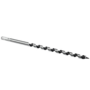 Coufce 1/2" Diameter Auger Drill Bit 12" Ship Auger Long Drill Bit 3/8" Hex Shank Long Drill Bits for Wood Hole Cutter in Hardwood, Softwood, and Composite Materials