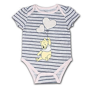Disney Winnie the Pooh Baby Girls Bodysuit, Pants and Bib Set for Infants