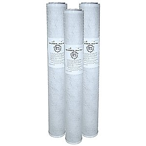 KleenWater KW2520CB-SlowPhos 2.5" x 20" Filter Compatible with Aquios RCFS220, Replacement Carbon Block Water Filter Cartridge, Set of 3