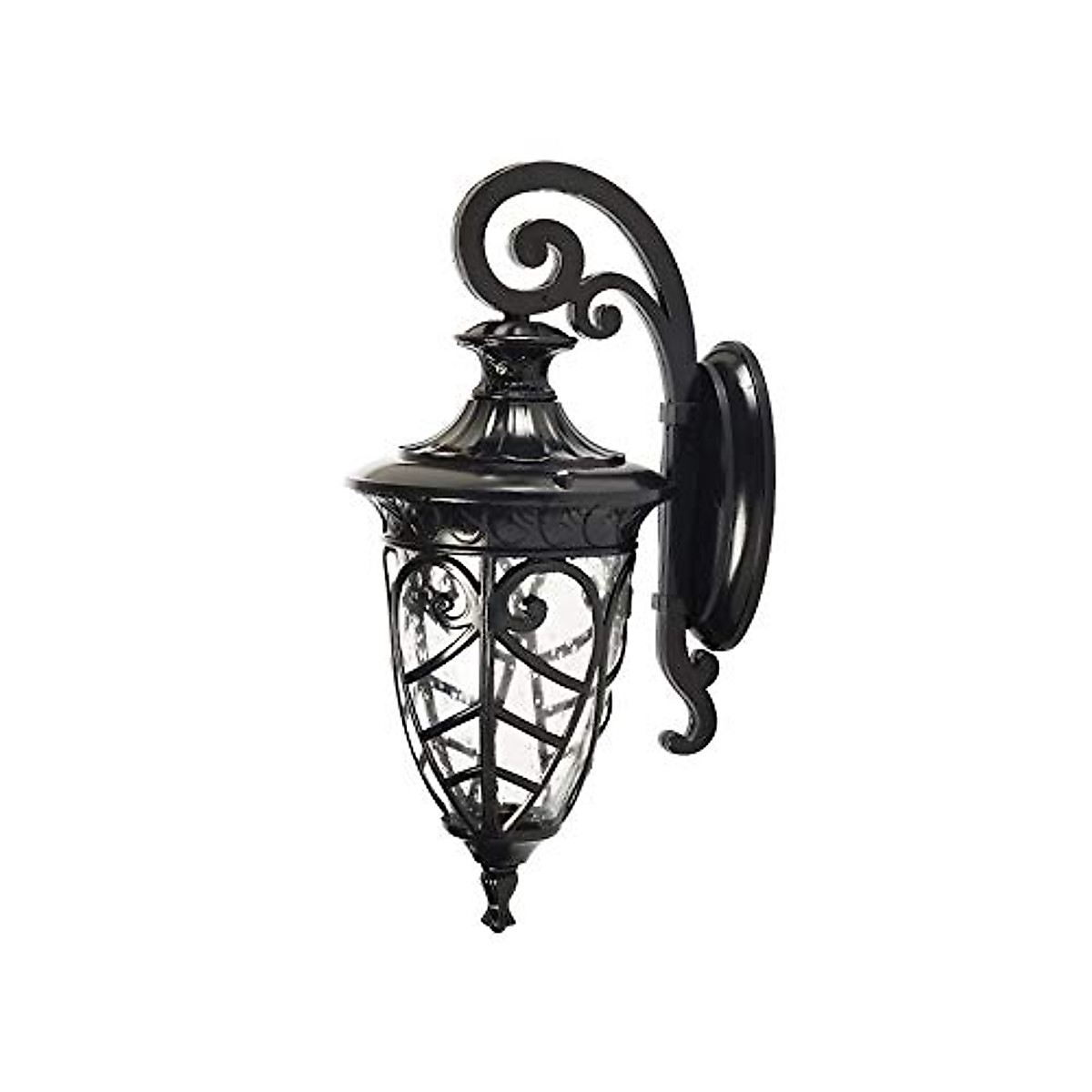 PEHUB European Retro Waterproof Wall Sconce Outdoor Lighting Clear Glass Lantern Wall Lamp Anti-Rust Wall Light Front Porch Garage Entrance Decorative Fixture Surface Mount Exterior Light Fixture