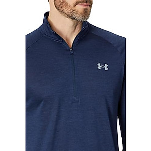 Under Armour Men's Tech 2.0 1/2 Zip-Up T-Shirt, Academy Blue (409)/Steel, Large Tall