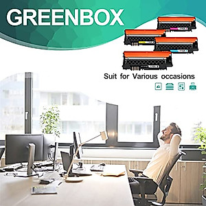 GREENBOX Compatible 116A Toner Cartridge Replacement for HP 116A W2060A W2061A W2062A W2063A for HP Color Laser MFP 179fnw MFP 178nw 150a 150nw Printer (1 Black 1 Cyan 1 Magenta 1 Yellow)
