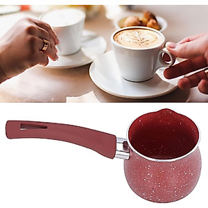 Mini Butter Warmer Pan, Butter Pot, Dansk Butter Warmer, dansk cookware, Single Handle Coffee Warmer Boiling Pot Mini Milk Pan Aluminum Alloy Non Stick Anti Scalding for Cooking(Red)