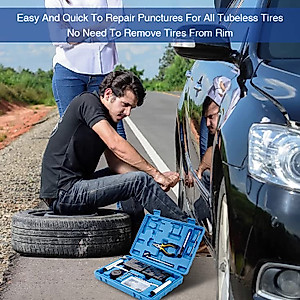 AUTOWN Tire Repair Kit - 68pcs Heavy Duty Tire Plug Kit, Universal Tire Repair Tools to Fix Punctures and Plug Flats Patch Kit for car Motorcycle, Truck, ARB，ATV, Tractor, RV, SUV, Trailer