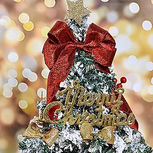 YAMA Glitter Wired Ribbon, Red, 1-1/2 inch x 20 Yards, for Christmas, Gift Wrapping, Wreath, Crafts, Bow Making and Party Decoration