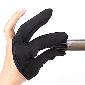 OSALADI Professional Heat Resistant Gloves 3 Finger Mittens Protection Gloves for Barber Hair Styling Curling Perming Hair Straightening Curling Wand and Flat Iron