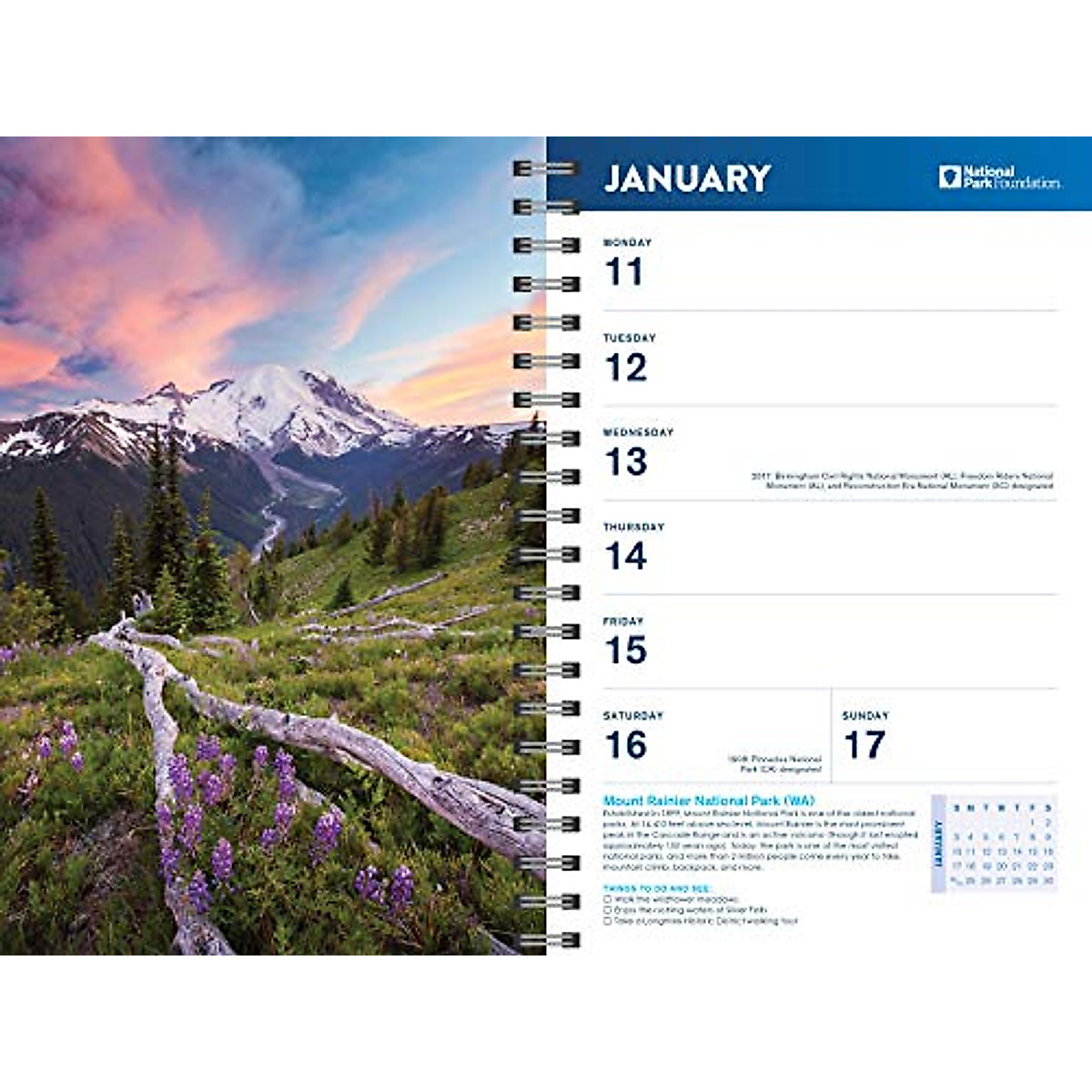2021 National Park Foundation Planner: 12-Month Engagement Nature Calendar (Weekly Planner, Monthly, Thru December 2021)