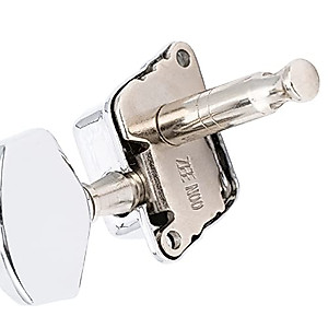 Musiclily Pro 3+3 Semi-closed Guitar Tuners String Tuning Pegs Keys Machine Heads Set for for Acoustic or Electric Guitar,Chrome