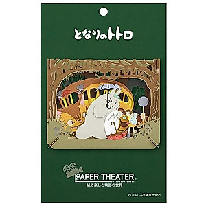 ensky My Neighbor Totoro in a A Mysterious Encounter with Totoro, Paper Theater (PT-047) - Official Studio Ghibli Merchandise