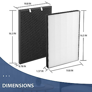 Mchillnet Air 220 Filter Replacement Compatible with Bissell Air320 Air220 2609A Air Cleaner Purifier, 2678 HEPA Filter + Pre-Filter and 2677 Activated Carbon Filter Included, 1 Set