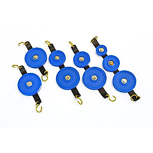 Eisco Labs Set of 5 Plastic Pulleys in Tandem, Low Friction