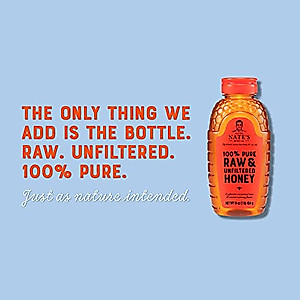 Nature Nate's 100% Pure, Raw & Unfiltered Honey, 16 oz. Squeeze Bottle; All-natural Sweetener, No Additives