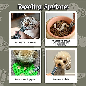 Squeeze Vita Stick Cat Treats Lickable and Dog Treats. 7pc Liver Support Pouch for Cats and Dogs. Soft Paste Tubes for Dog Lick Mat, Senior Cat Food Wet Cat Food Toppers, Multivitamin for Dog Food