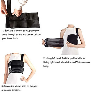 Solmyr Rib Brace Broken Rib Belt, Chest Brace Elastic Rib Support Brace for Men and Women, Chest Binder to Reduce Rib Cage Pain, Breathable Chest Wrap Belt for Sore or Bruised Ribs Support, Sternum