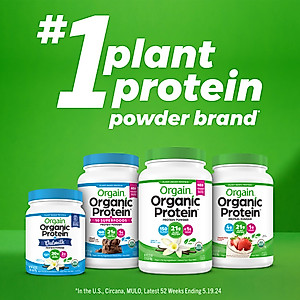Orgain Organic Simple Vegan Protein Powder, Vanilla - 20g Plant Based Protein, With less Ingredients, No Artificial Sweeteners, Gluten Free, No Lactose Ingredients, 1.25 lb (Packaging May Vary)