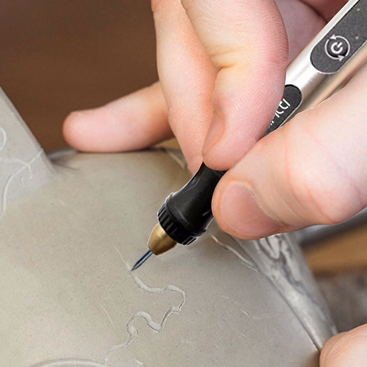 Mini Cordless Engraver Pen Rechargeable Engraving Pen Etching Tool Etcher Kit Set with | Tungsten Carbide Tip | for Metal Glass Wood Plastic