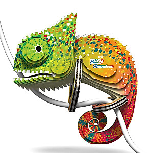 Eugy Chameleon 3D Puzzle, 31 Piece Eco-Friendly Educational Toy Puzzles for Boys, Girls & Kids Ages 6+