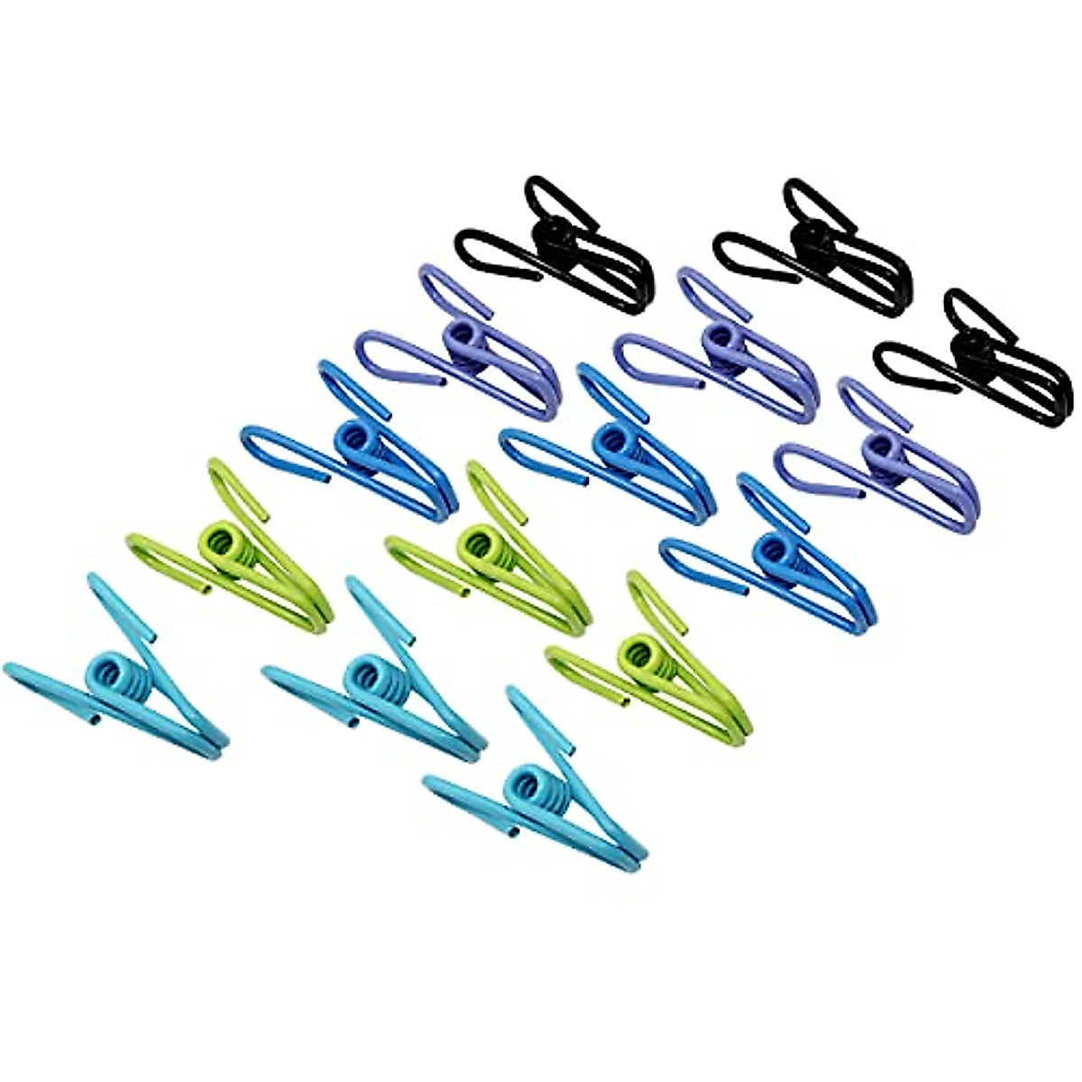 QingLHC Clothes Pins Multipurpose,Metal Clip PVC-Coated 2 inch Utility Clips for Clothes Line Bag Sealing Paper Clips Kithch Clips Laundry Hanging (30pcs) LHC018, Multicolor