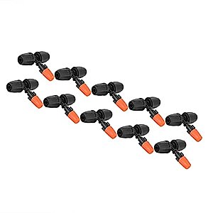 Misting Nozzle, Misting Spray Nozzle Good Sealing Performance Light Weight Fall‑Proof Easy to Install ABS for Lawns for Terraces for Agriculture for Gardens