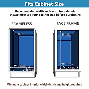 LOVMOR 2 Tier Individual Pull Out Cabinet Organizer 17" W x 21" D, Slide Out Kitchen Cabinet Storage Sliding Shelves