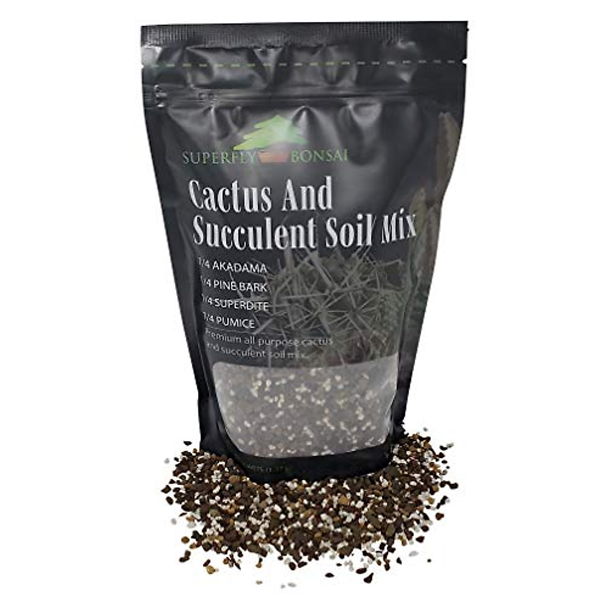 Succulent & Cactus Soil Mix - Premium Pre-Mixed Fast Draining Blend (1.25 Dry Quarts)