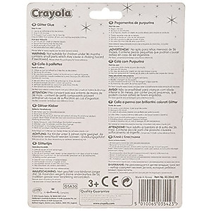 Crayola Washable Glitter Glue - Assorted Colours (Pack of 9) | Add Some Extra Sparkle to Your Arts & Crafts! | Ideal for Kids Aged 3+