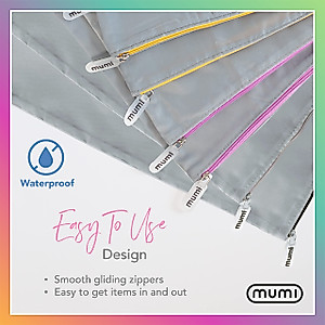 MUMI Shoe Bags - Shoe Organizer Travel Shoe Bag - Gym and Closet Shoe Storage Organizer Bags - 12 x 15 inches Shoe Bag for Storage Set of 2 - Orange