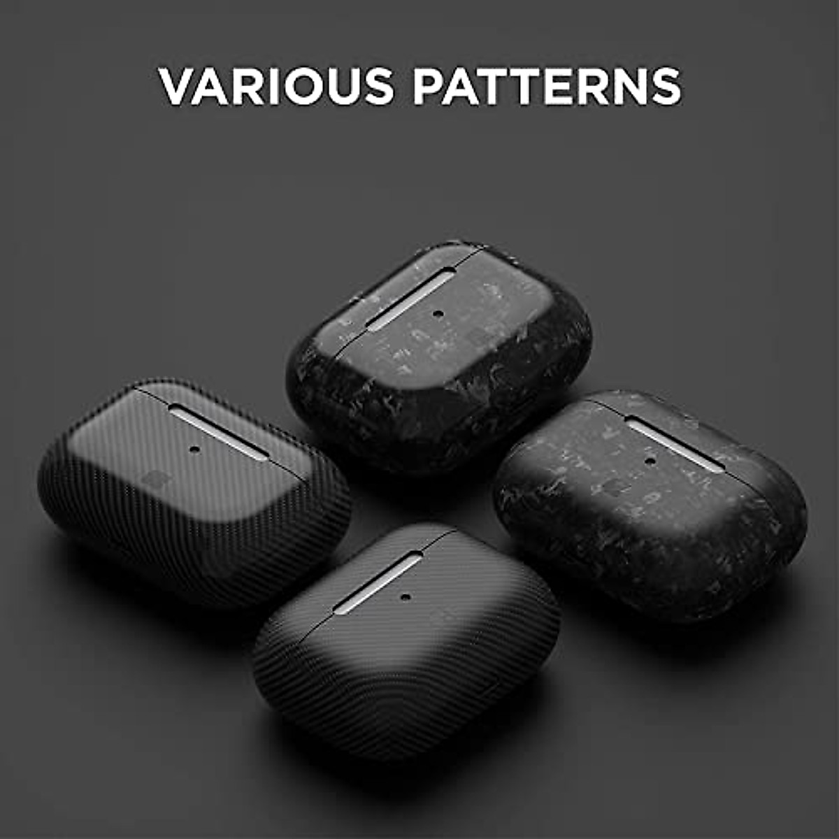 Foam Masters Genuine Forged Carbon Fiber (Matte) Case for AirPods Pro 2nd Gen - Extreme Slim - Ultra Protection