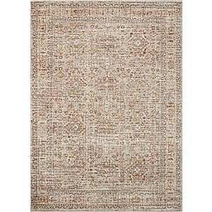 Loloi Angela Rose Blake Collection BLA-06 Oatmeal/Spice 7'-10" x 10'-2", .25" Pile Height, Fringe, Area Rug