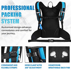 Hydration Pack Hiking Water Backpack - Miracol Insulated Water Bag with 2L Bladder Blue