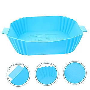 Luxshiny Air Fryer Pan Deep Fryer Airfryer Oven Air Fryer Oven Pan 3pcs Baking Oven Silicone Pot Air Fryer Cooking Pot Non Stick Air Fryer Liner Reusable Silicone Liner Silica Gel