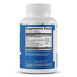 Essential Elements Male Health Supplement - Muscle Support & T-Health with DIM, Ashwagandha, Shilajit, More | T-Hero 60 Vegan Capsules (2-Pack)