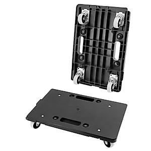 QWORK Furniture Moving Dolly with Wheels, 2 Pack Moving Rollers Leg Dollies, Portable Furniture Movers, 440 Lbs Capacity Small Flat Dolly